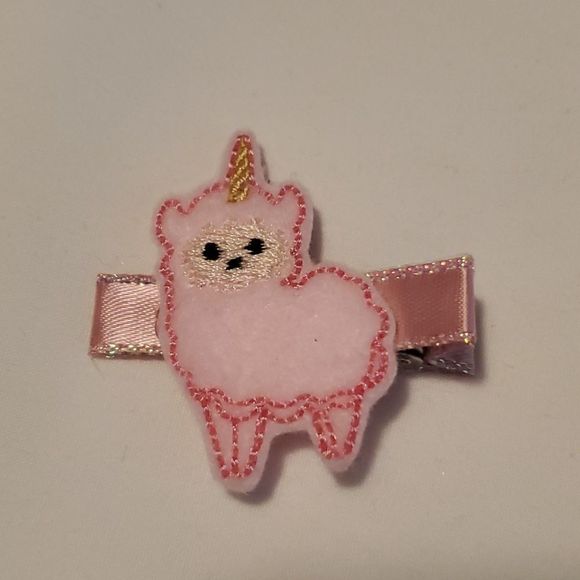 Yogi & Cecil's Boutique | Accessories | New Pink Llama Felt Hair Clippy ...